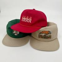 China Embroidery Cotton 5 Panel Snapback Caps Custom Logo Flat Bill Unstructured Adjustable for sale