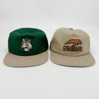 China Embroidery Cotton 5 Panel Snapback Caps Custom Logo Flat Bill Unstructured Adjustable for sale
