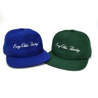 China Unstructured Flat Bill 5 Panel Snapback Caps Cotton Embroidery Letters Adjustable Baseball for sale