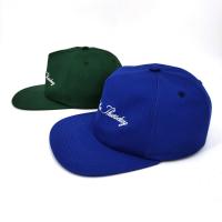 China Unstructured Flat Bill 5 Panel Snapback Caps Cotton Embroidery Letters Adjustable Baseball for sale