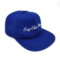 China Unstructured Flat Bill 5 Panel Snapback Caps Cotton Embroidery Letters Adjustable Baseball for sale