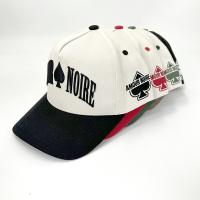 China Custom A frame Denim Baseball Caps Fabric 3D Embroidered 5 pane Deniml Two tone for sale