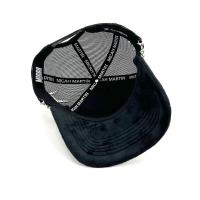 China Adjustable Baseball Cap Custom 3D Powder Puff Embroidered Logo Velvet Trucker With Metal Chain for sale