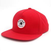 China Custom Flat Brim 5 Panel Snapback Caps Embroidered Patch Structured Hat Adjustable for sale