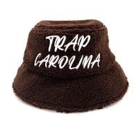 China Teddy Velvet Bucket Hat Cotton Satin Fisherman Hat Custom 3D Embroidered for sale
