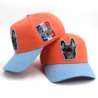 China Flat Brim Baseball Hat Two tone Customize Embroidered 5 panel Mid Profile 3D Patch Embroidered Custom Cotton Sport for sale