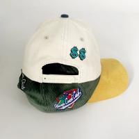 China Custom Embroidery Logo Baseball Caps Cotton Fabric 5 Panels With Suede Brim for sale