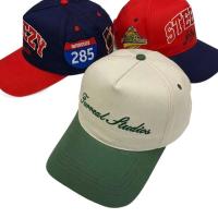 China Baseball Caps Custom Embroidered Logo A Frame 5 Panel Cotton Twill Hat for sale