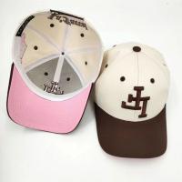 China Embroidered Letters 6 Baseball Caps Panel Mid Profile Customized Side Back Snapback 3D Embroidery Cotton Two Tone for sale