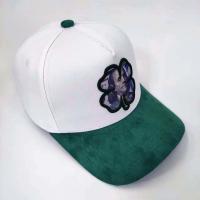 China Structured Baseball Cap Two tone Cotton 3D Patch Embroidered 5 panel Mid Profile Custom Pattern Custom Suede for sale