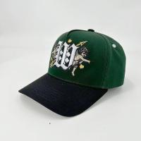 China Personalized Embroidered 5 Baseball Caps Panel Mid Profile Custom Embroidery Cotton Trucker for sale