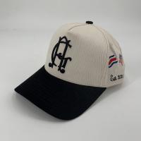 China Cotton Baseball Hat 3D Embroidery Custom Logo Dog Embroidered White And Black 5 Panel Personalized Sport Golf for sale