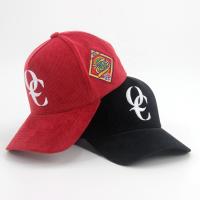 China Customized Corduroy 5 Baseball Caps Panel Caps 3D Embroidered Structured Sports for sale