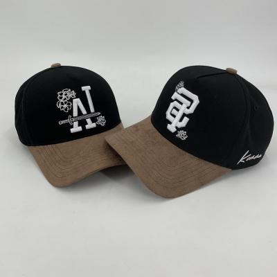China Baseball Caps Custom Embroidered A Frame 5 Panel Mesh Trucker Style Design for sale