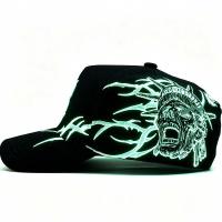 China Glow Dark Gothic Embroidered Baseball Caps Streetwear Snapback With Liberty Tribal Thorn for sale