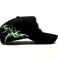 China Glow Dark Gothic Embroidered Baseball Caps Streetwear Snapback With Liberty Tribal Thorn for sale