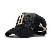 China Streetwear Baseball Cap Vintage Gothic Belico Big B Logo Skull Cross Bone 3D Embroidery Dad Allover Skull Pattern for sale