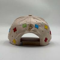 China Custom Embroidered Hats American Mexican Street Style Colorful Leather Rhinestone VC 3D Detail for sale