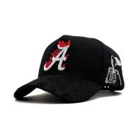 China Streetwear Dad Hats Patron Rhinestone Flame Letter A Skeleton Skull Multi embroidered Y2K Curved Brim Trucker for sale