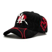 China Corduroy Baseball Hat Street Fashion With 3D Embroidered Glow Dark Logo for sale