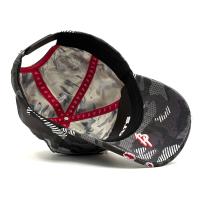 China Black Camo Distressed Ny Rhinestone Baseball Caps Vintage Ripped Brim Trucker For Men Women Outdoor Sport for sale