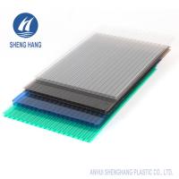 China 6mm Twin Wall Polycarbonate Hollow Sheet 2100mm Width Building Roofing Material for sale