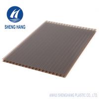 China 6mm Twin Wall Polycarbonate Hollow Sheet 2100mm Width Building Roofing Material for sale