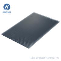 China Blue Polycarbonate PC Hollow Sheet 6mm 8mm 10mm Twin Wall Building Material for sale