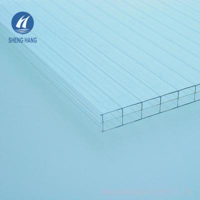 China Triple Wall Polycarbonate Hollow Sheet 8mm UV Coextruded Roofing Panel for sale