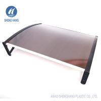 China Outdoor Polycarbonate Canopy Awning 5mm Twin Wall UV Protection Wind Resistant for sale