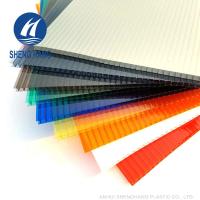 China 2.1m 8mm Twin Wall Polycarbonate Sheet Orange Black for sale