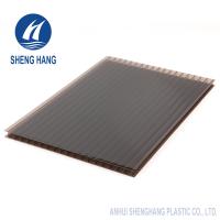 China 10mm Twin Wall Polycarbonate Panels Yellow Grey for Greenhouse Weather Resistance for sale