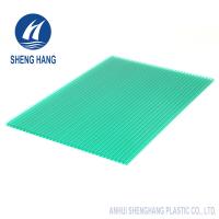 China 5800mm 4mm Twin Wall Polycarbonate Sheet Green Brown Anti Impact UV Coated for sale