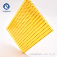 China UL94 V0 6mm 10mm Bronze Twinwall Polycarbonate Sheet Colored High Impact Strength for sale