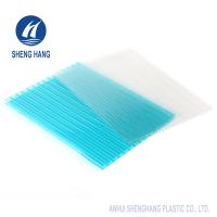 China UL94 V2 Double Layer Polycarbonate Sheet Panels 2100mm Width Twin Wall PC Roofing Board for sale
