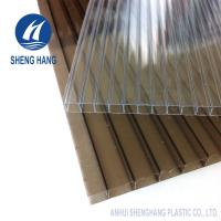 China Colored Twin Wall Polycarbonate Sheet 4x8 UL94 V2 Flame Resistant PC Panel for sale