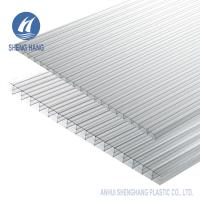 China Clear Twin Wall Polycarbonate Sheet 2100x6000mm PC Roof Board UV Coextrusion for sale