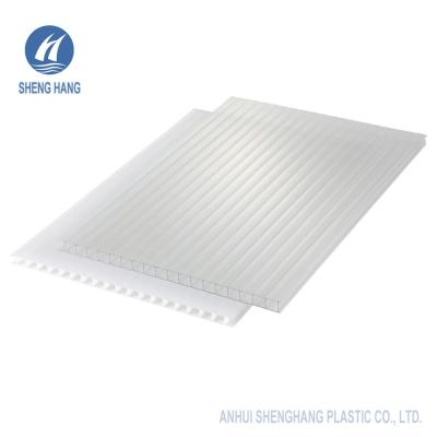 China White Twin Wall Polycarbonate Sheet 4mm to 12mm Lightweight UV Resistant Roofing Panel for sale
