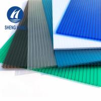 China Double Walled Polycarbonate Sheets 4mm Frosted Clear 2100x5800mm Flame Proof for sale