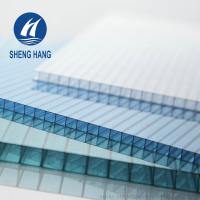 China Twin Wall Polycarbonate Hollow Sheet 10mm 2100mm Width Anti Scratch UV Coated Roofing Panel for sale