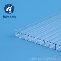 China Twin Wall Polycarbonate Hollow Sheet 10mm 2100mm Width Anti Scratch UV Coated Roofing Panel for sale