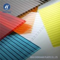 China SGS Approved Polycarbonate Twin Wall Roofing Sheet 6mm Anti UV 2100x6000mm for sale