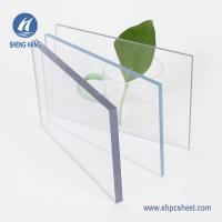 China Polycarbonate Solid Sheet 3.2x6.5ft Transparent Flame Resistant UV Coated for sale