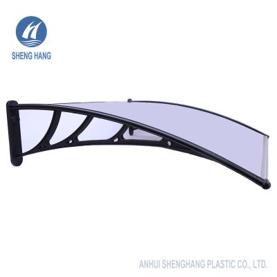 China Polycarbonate Door Awning 5mm Twin Wall UV Protection Rain Snow Shield 1200mm for sale