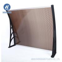 China 1200x800mm Polycarbonate Window Door Awning 5mm Thick Anti UV 50um for sale
