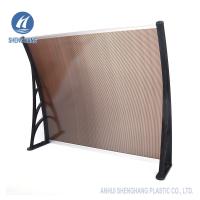 China SGS Lightweight Polycarbonate Plastic Awning Brown for sale