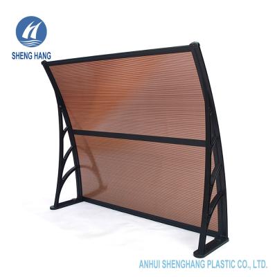 China Polycarbonate Door Window Awning 1000x1200mm Hollow Garden Canopy 4mm Thickness for sale