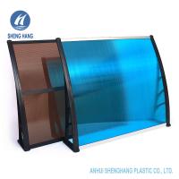 China Polycarbonate Door Window Awning 1000x1200mm Hollow Garden Canopy 4mm Thickness for sale