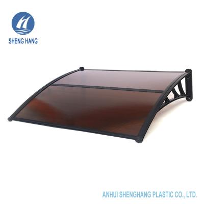China Clear Polycarbonate Window Awning 4mm 5mm Twin Wall Door Canopy Sun Snow Rain Protection for sale