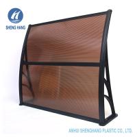 China Aluminum Polycarbonate Door Canopy 1.2x1m Durable Anti UV Weather Resistant Awning for sale